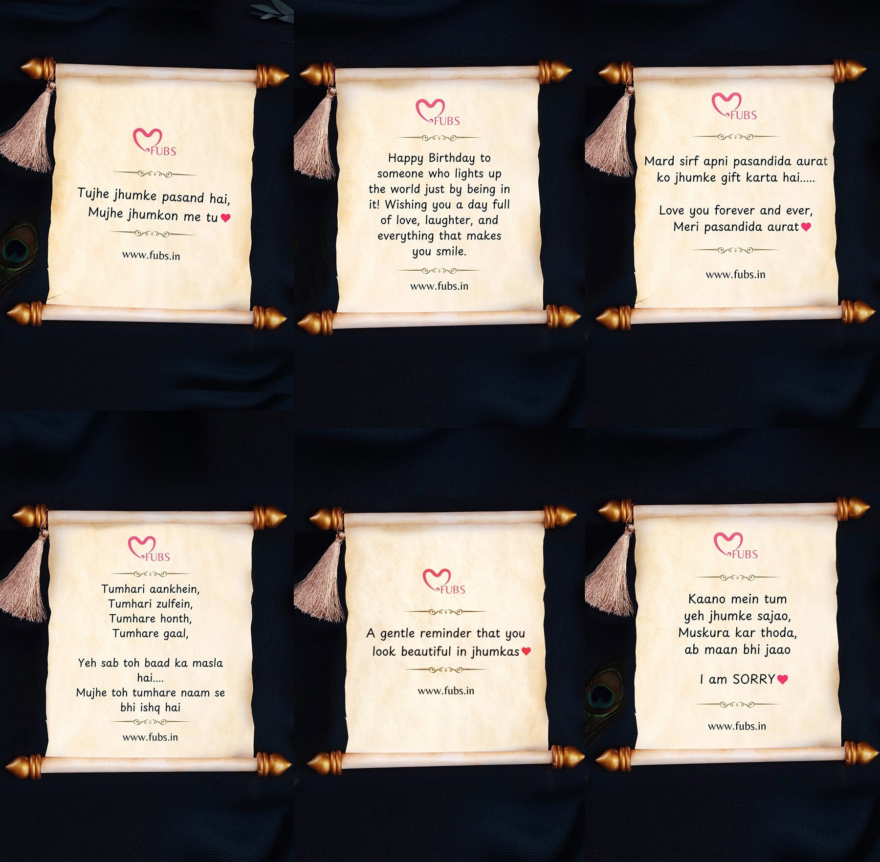 Shahi Combo of 12 Designer Jhumkas with Sandesh Patra(Scroller) and 2 ...